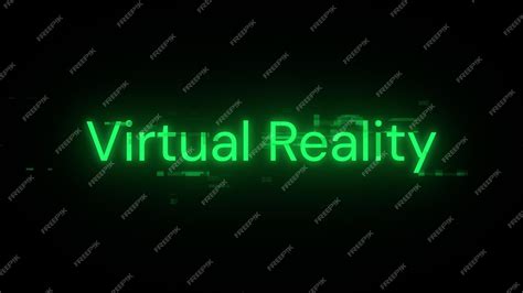 Premium Photo 3d Rendering Virtual Reality Text With Screen Effects Of Technological Glitches