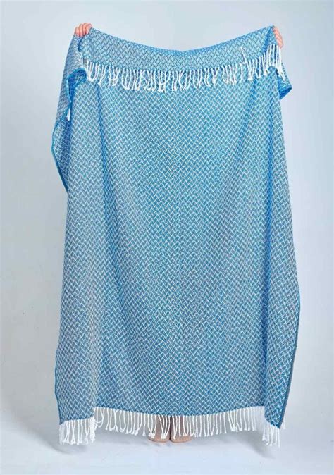 Плед з ромбами бавовняний 140х200 синій Av Home