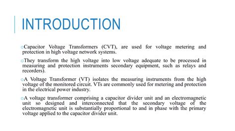 Capacitive Voltage Transformer 1 Pptx