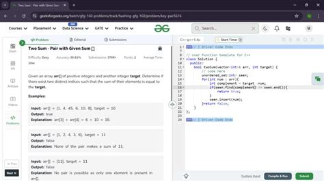 Gfg160 Gfg160 Geekstreak2025 Geeksforgeeks Dsa Problemsolving Uday Kumar