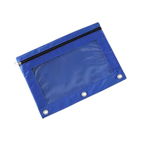 Yhmxh Three Hole Pencil Pouch With Smooth Zipper For Binder Durable