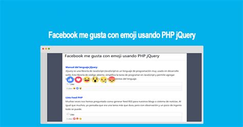 Facebook Me Gusta Con Emoji Usando PHP JQuery BaulPHP