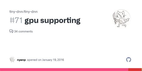 gpu supporting · issue 71 · tiny dnn tiny dnn · github