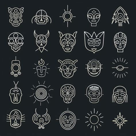 line art vector icon set premium ai generated image