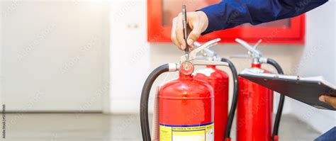 Engineer Checking Industrial Fire Control System Fire Alarm Controller Fire Notifier Anti Fire