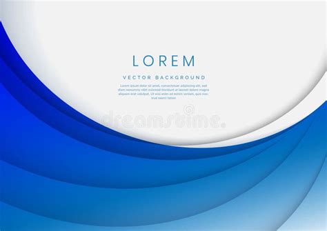 Abstract Blue Geometric Curve Overlap Layer On White Background Stock Vector Illustration Of