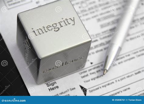 Integrity Stock Image Image Of Document Truth Preparation 25808761