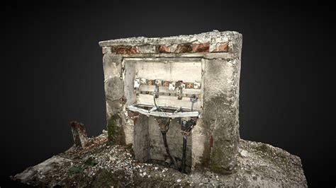 Old Concrete Electrical Cabinet Wall 3d Scan Buy Royalty Free 3d