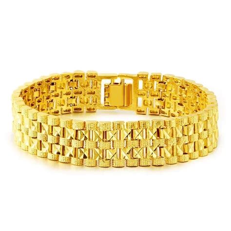 Браслет из желтого золота 9999 | AliExpress