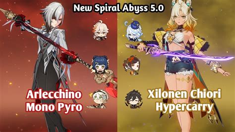 C0 Arlecchino Mono Pyro C0 Xilonen Chiori Hypercarry 5 1 Spiral