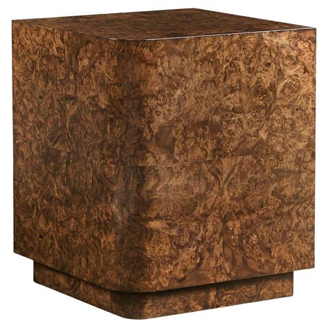 Light Burl Wood Cube Table For Sale At 1stdibs
