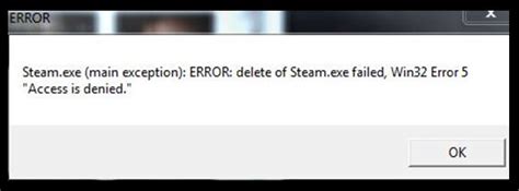Trouble Re Installing Steam Access Is Denied