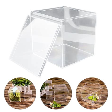 플라스틱 투명 아크릴 상자 작은 선물 사각 포장 상자 가정 음식 사탕 보관 상자 과자 용기 Aliexpress
