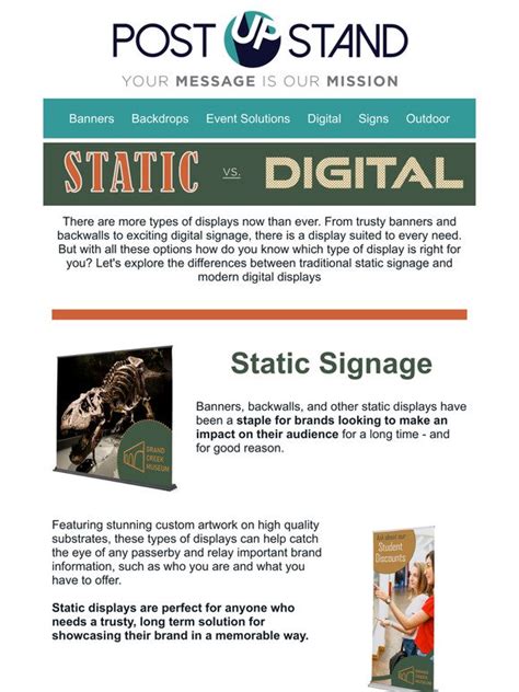 Post Up Stand Static Vs Digital Signage Find Out Which One Is Right