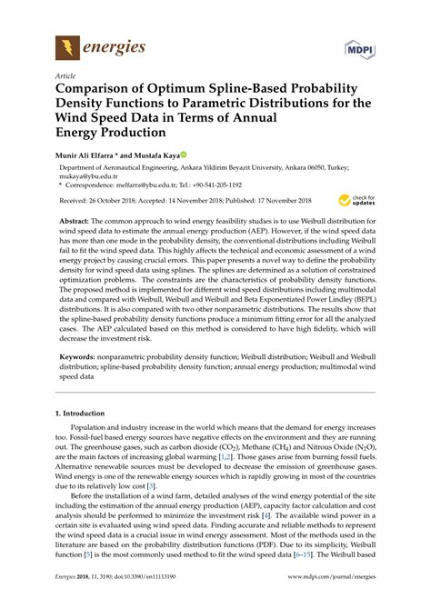 PDF Comparison Of Optimum Spline Based Probability Density Functions