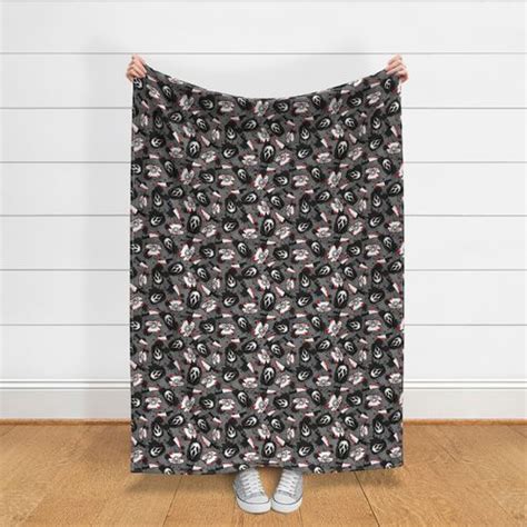 Large Scale Horror Movie Scary Face Mask Fabric Spoonflower
