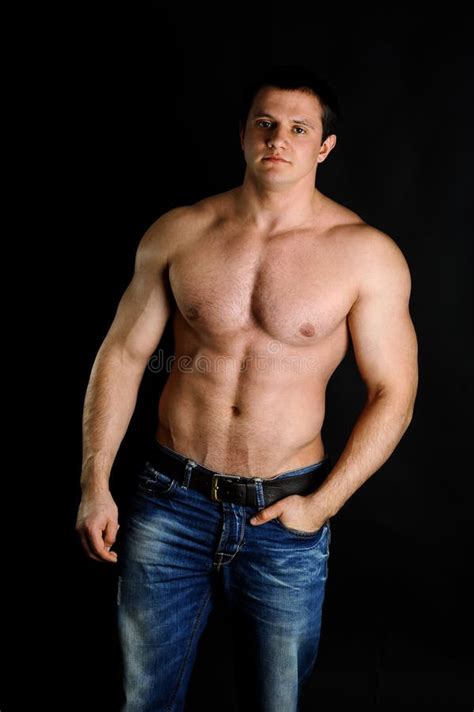 Strong Muscular Athletic Man Stock Photo Image Of Biceps Athlete