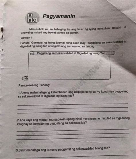A Pagyamanin Masusubok na sa bahaging ito ang | StudyX