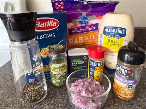 Crab Macaroni Salad Recipe Thrift And Spice