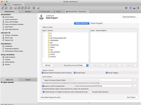 Sql For My Database Within Mysql Workbench Is There A Way To Obtain