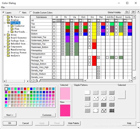 Allegro 06b 布线颜色设置allegro 6层板 配色方案 Csdn博客