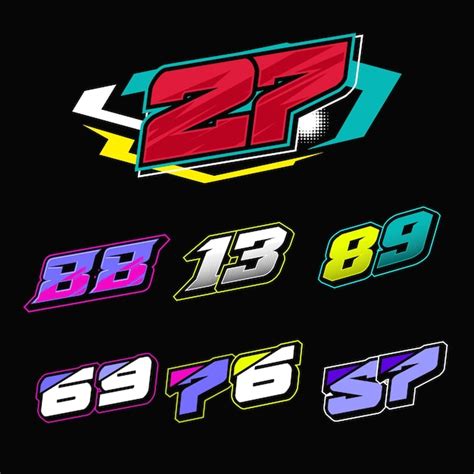 Premium Vector Free Vector Car Decal Sticker Collection Number Racing