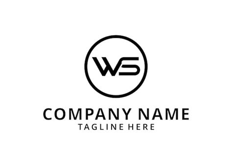 Premium Vector Initial Ws Letters Looping Linked Circle Logo Black