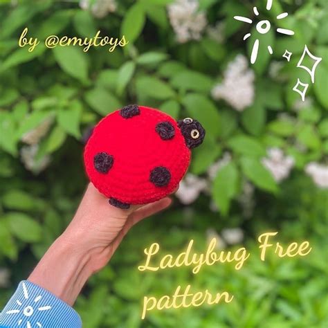 Ladybug Red Black Dots Black Top Crochet Pattern