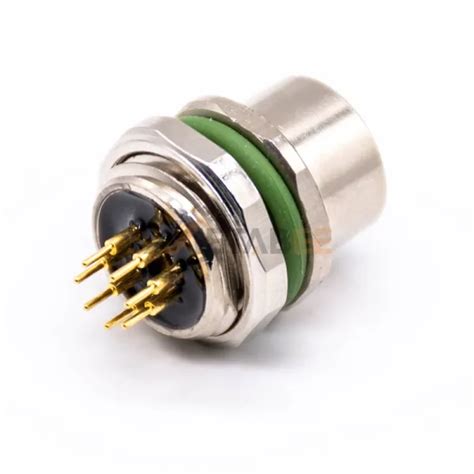M12 8 Pin A Coded Female Panel Mount Connector For Pcb Metabeeai