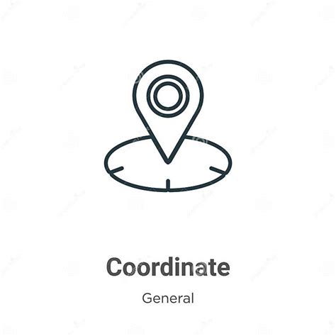 Coordinate Outline Vector Icon Thin Line Black Coordinate Icon Flat Vector Simple Element