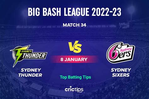Thu Vs Six Betting Tips And Who Will Win This Match Of The Big Bash
