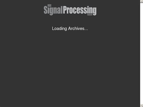 Ieee Signal Processing Magazine January 2020