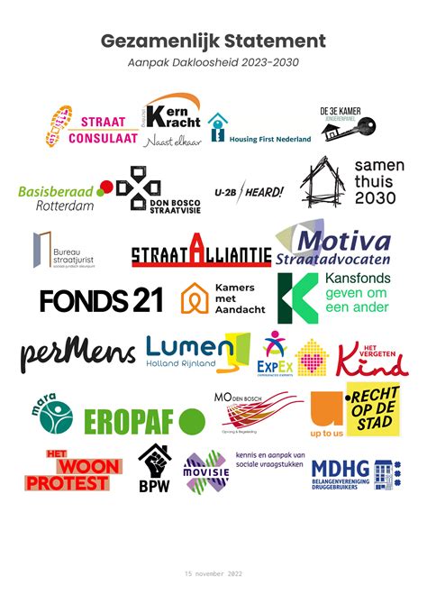 Gezamenlijk Statement Aanpak Dakloosheid 2023 2030 Werkpro