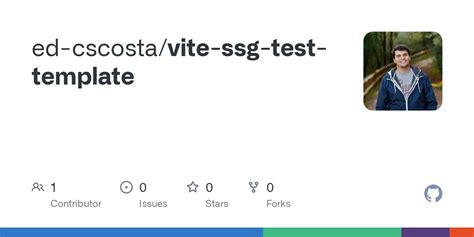 GitHub Ed Cscosta Vite Ssg Test Template