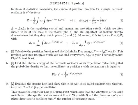 Solved Problem 1 5 Points] In Classical Statistical