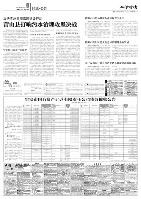 公告 四川经济日报