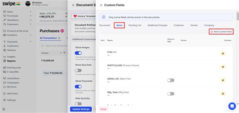 How To Add Custom Fields For The Item On Web General Swipe