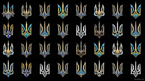 Trident Ukraine Sign Slavic Random Pattern Ultrahd Vj Video Loop Vj