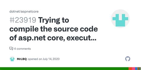 Trying To Compile The Source Code Of Asp Net Core Execute The Restore