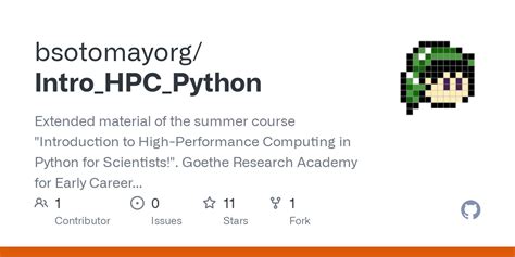 Github Bsotomayorgintrohpcpython Extended Material Of The Summer Course Introduction To