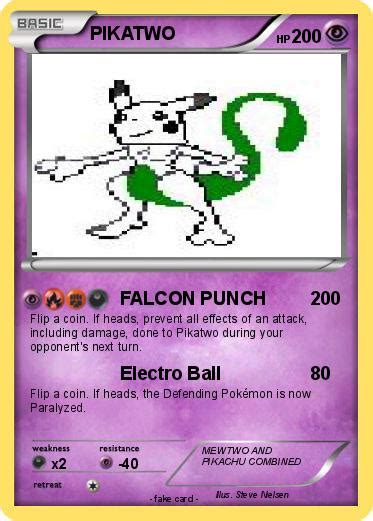 Pokémon Pikatwo 10 10 Falcon Punch My Pokemon Card