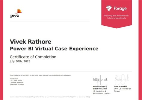 Vivek Rathore On Linkedin Pwcindia Pwcpowerbi Forage