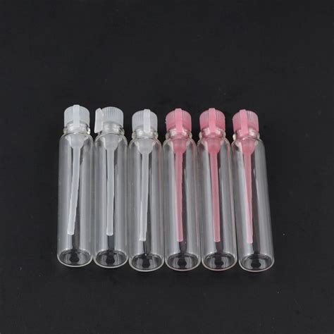 향수 액체 공병 100pcs 123ml 유리 병 작은 빈 실험실 오일 2ml 튜브 시험 샘플 테스트 티몬