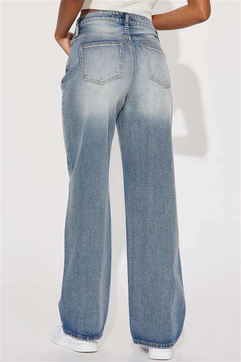Amsterdam Non Stretch Straight Leg Jean Medium Wash Fashion Nova