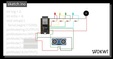 projek 5 buzzer resistor copy wokwi esp32 stm32 arduino simulator