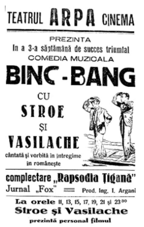 Primul Film Românesc Sau Cum Au Ajuns Cei Doi șomeri Bing şi Bang Să Ne