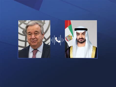 رئيس الدولة يتلقى اتصالاً هاتفياً من أمين عام الأمم المتحدة
