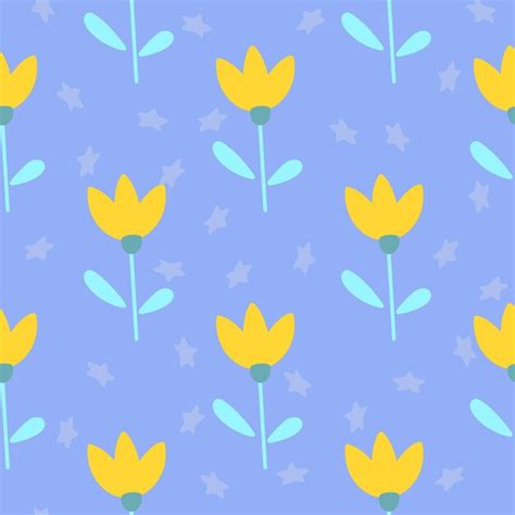Premium Vector Flowers Cute Seamless Pattern