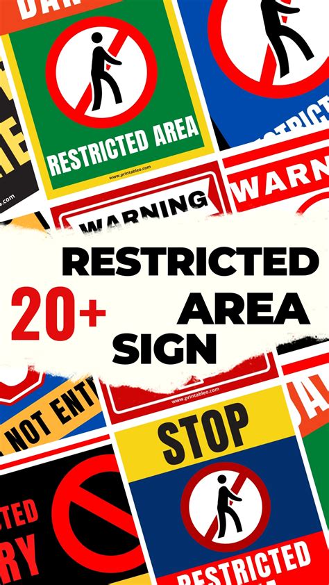 20 Restricted Area Signs Download Printable Free Pdfs