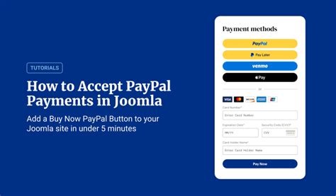 how to accept paypal payments in joomla